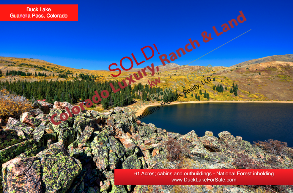 Duck Lake - Guanella Pass Colorado - Colorado Ranch and Land